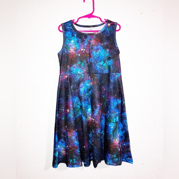 Dresses | Nib Blue Space Galaxy Dress Starry Night Dress Constellation ...